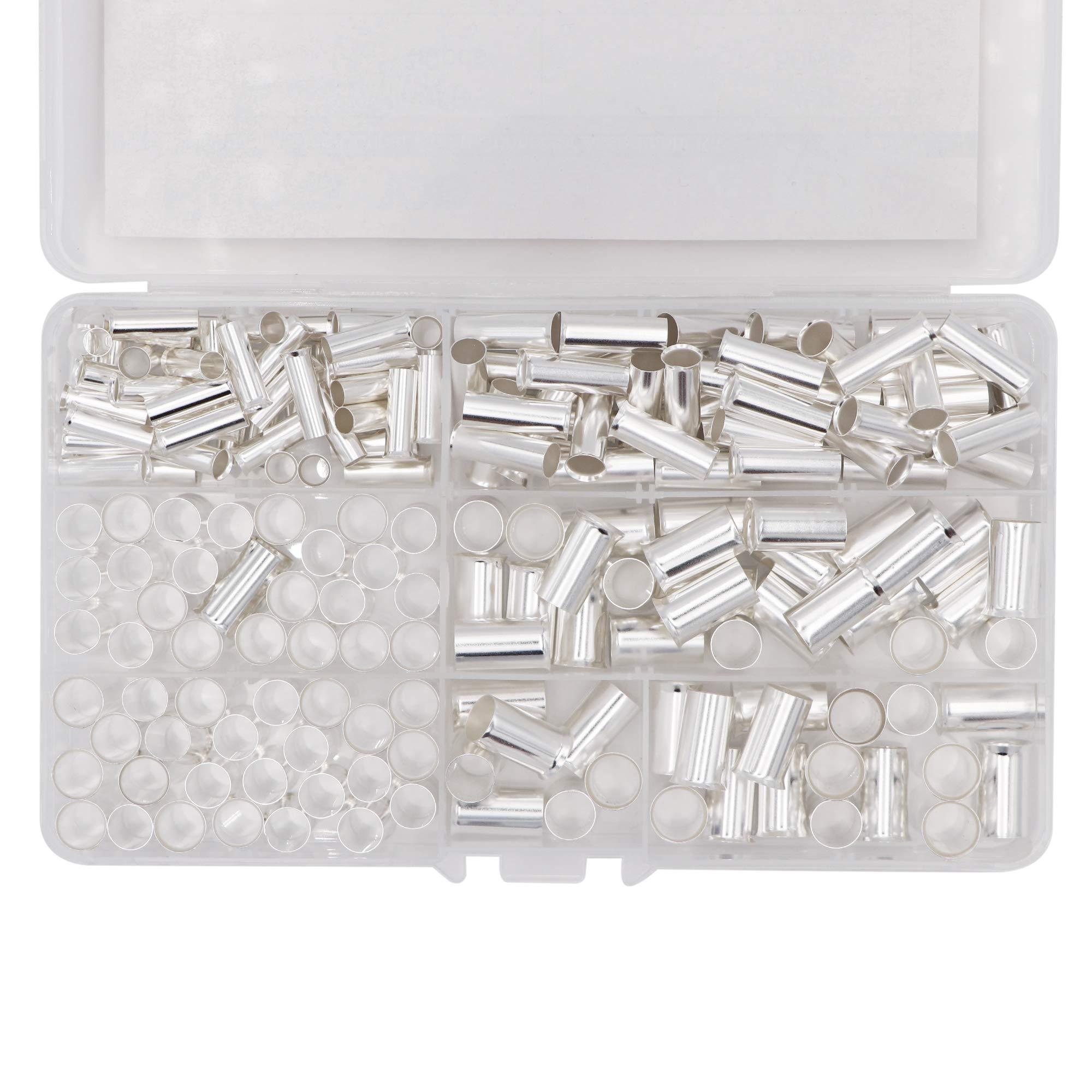 200PCS AWG 8 6 4 2 Gauge Wire Ferrules Kits SILVER Plated Copper Crimp 200pcs-awg-8-6-4-2-gauge-wire-ferrules-kits-silver-plated-copper-crimp
